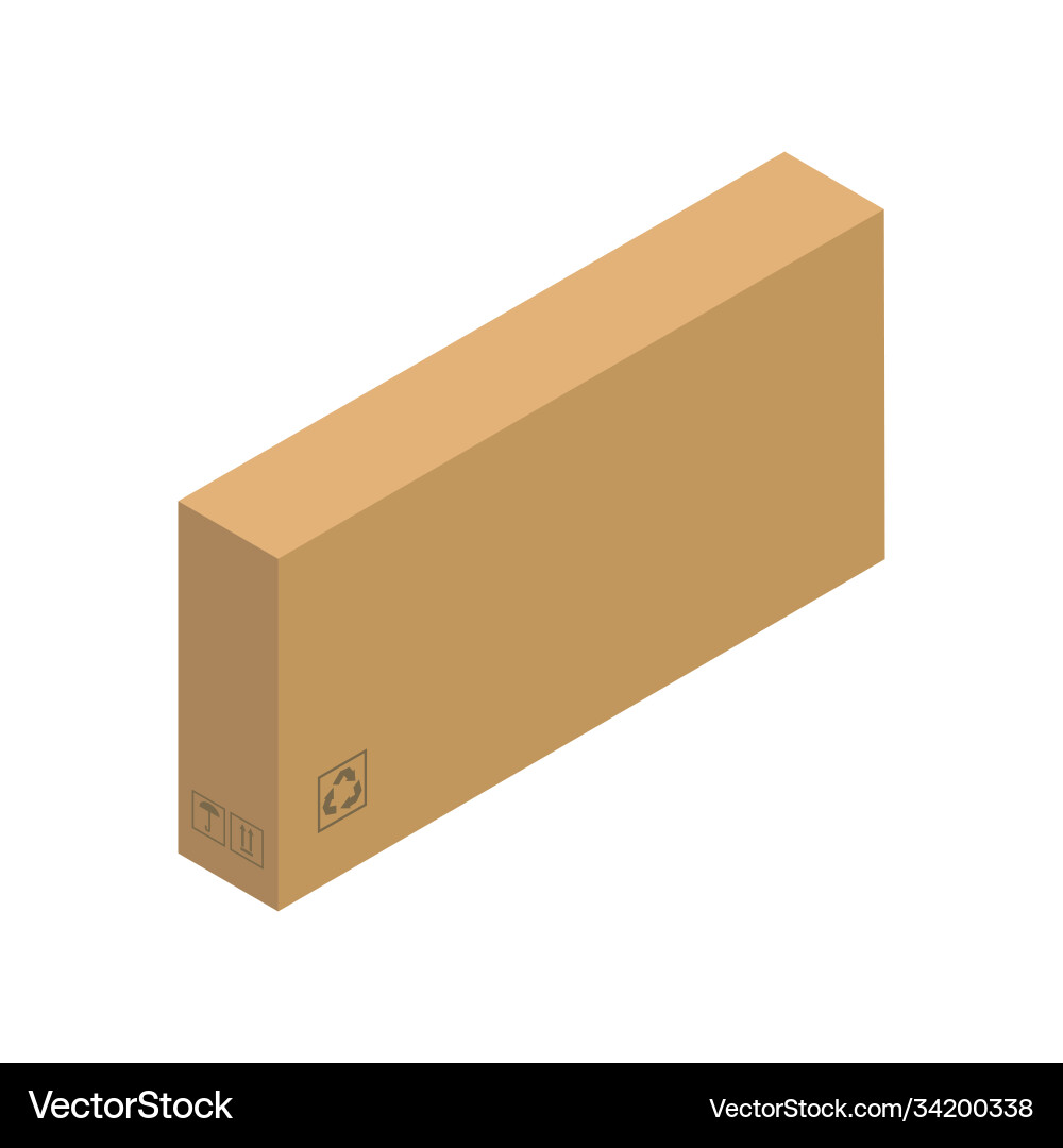 Isometric parcel iconpacking box Royalty Free Vector Image