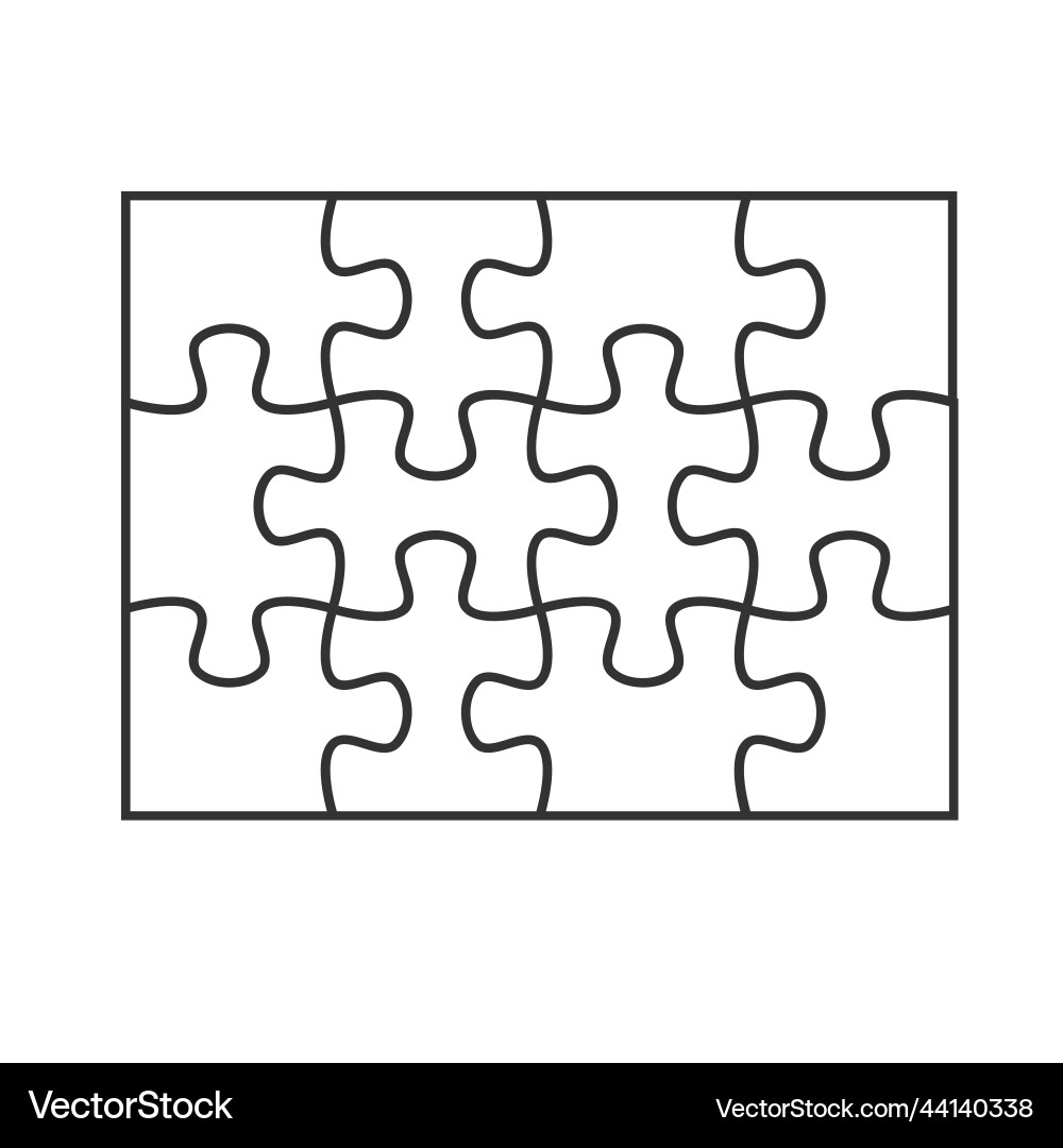 Mockup jigsaw puzzle for overlapping puzzles Vector Image Mockup jigsaw puzzle for overlapping puzzles Vector Image