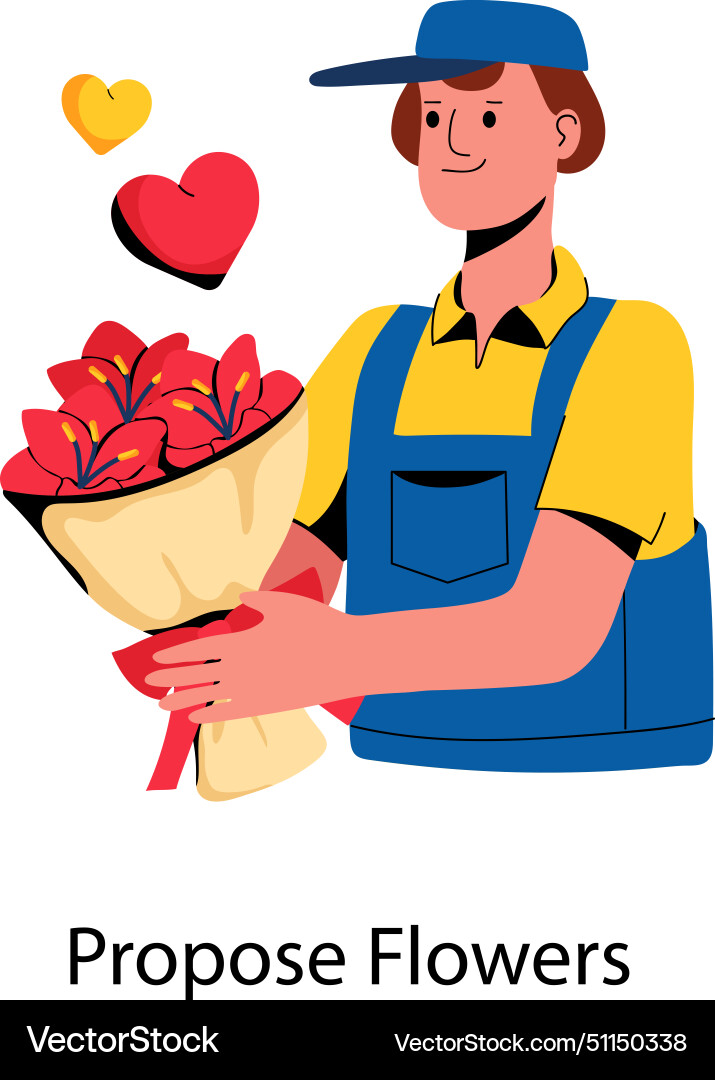 Propose flowers Royalty Free Vector Image - VectorStock