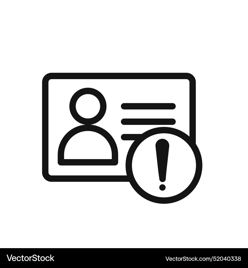 Unauthorized access icon black and white sign Vector Image