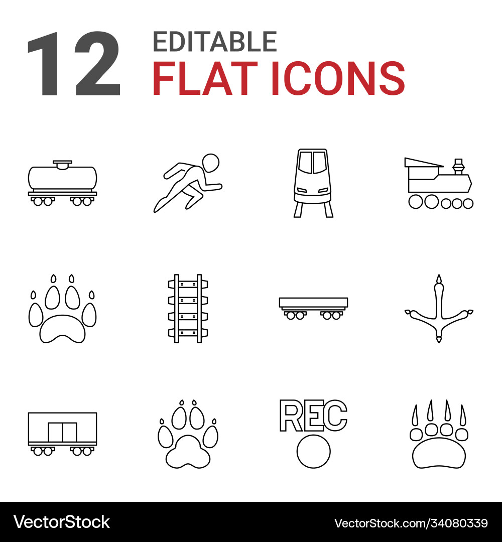12 track icons Royalty Free Vector Image - VectorStock