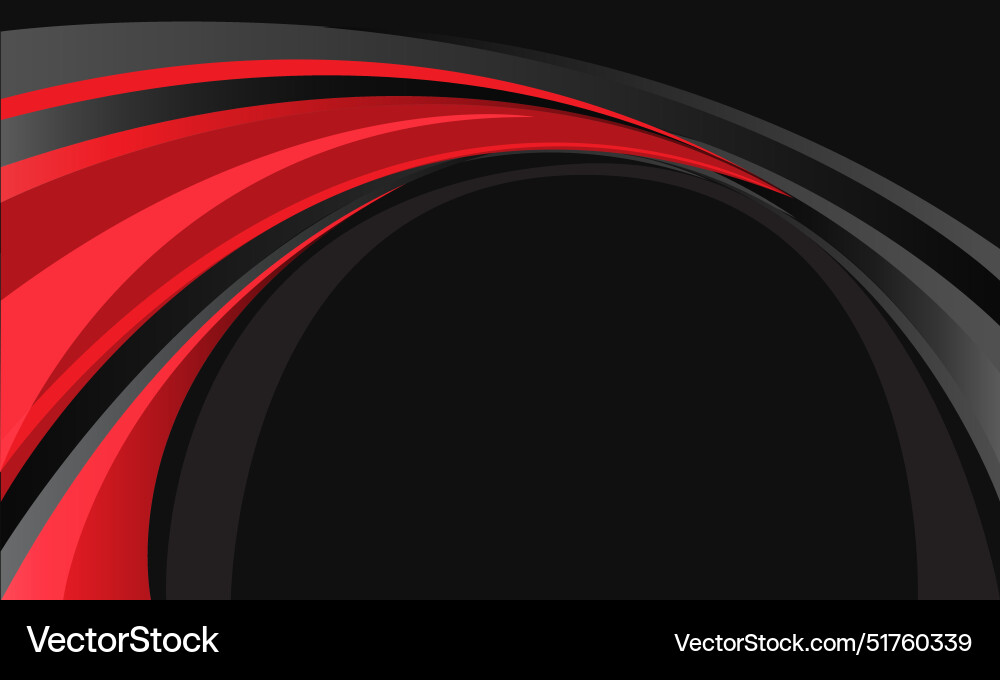 Abstract red grey metallic curve geometric Vector Image