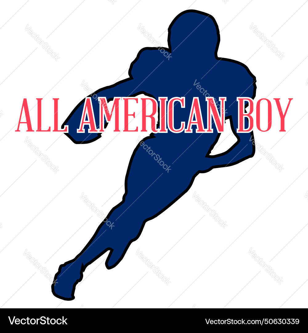 All american football player Royalty Free Vector Image