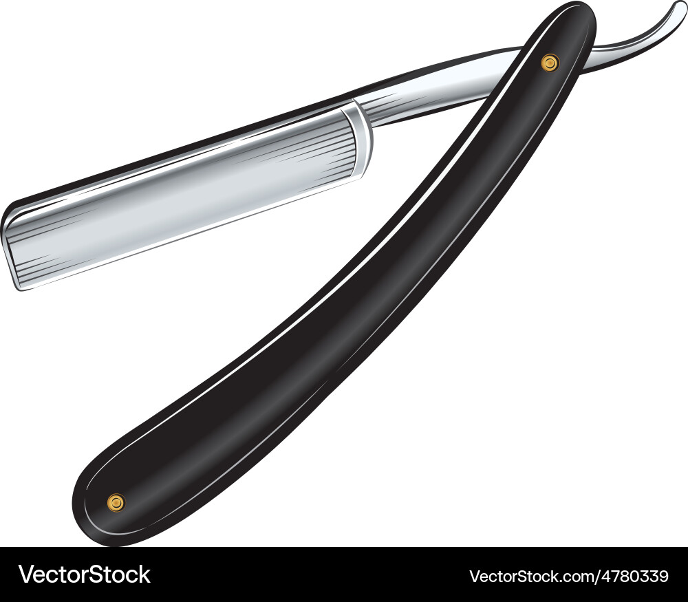 Antique Straight Razor Royalty Free Vector Image