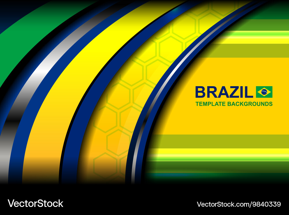 Banner brazil curve backgrounds Royalty Free Vector Image