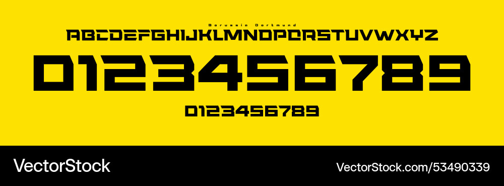 Bold angular font futuristic edge numbers and Vector Image