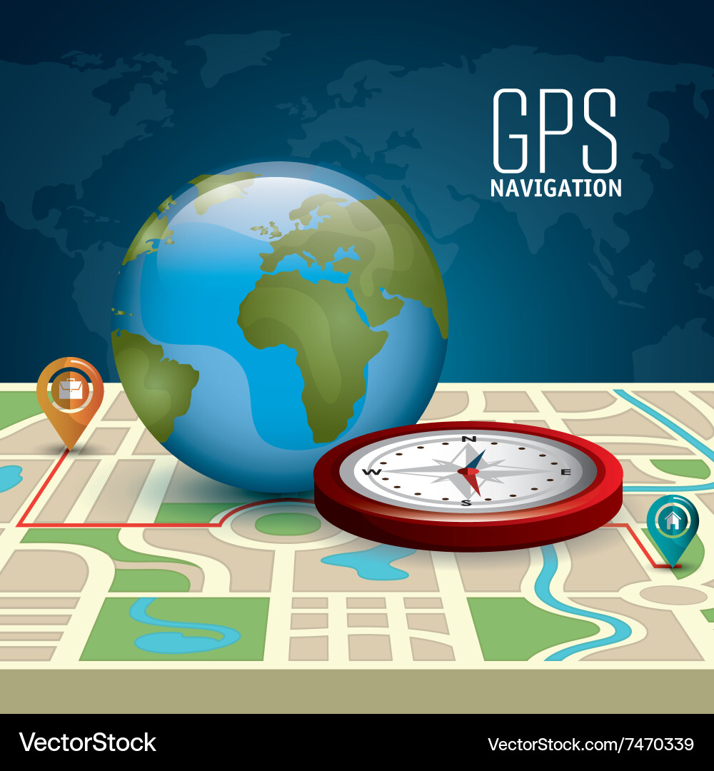 Gps navigation technology Royalty Free Vector Image