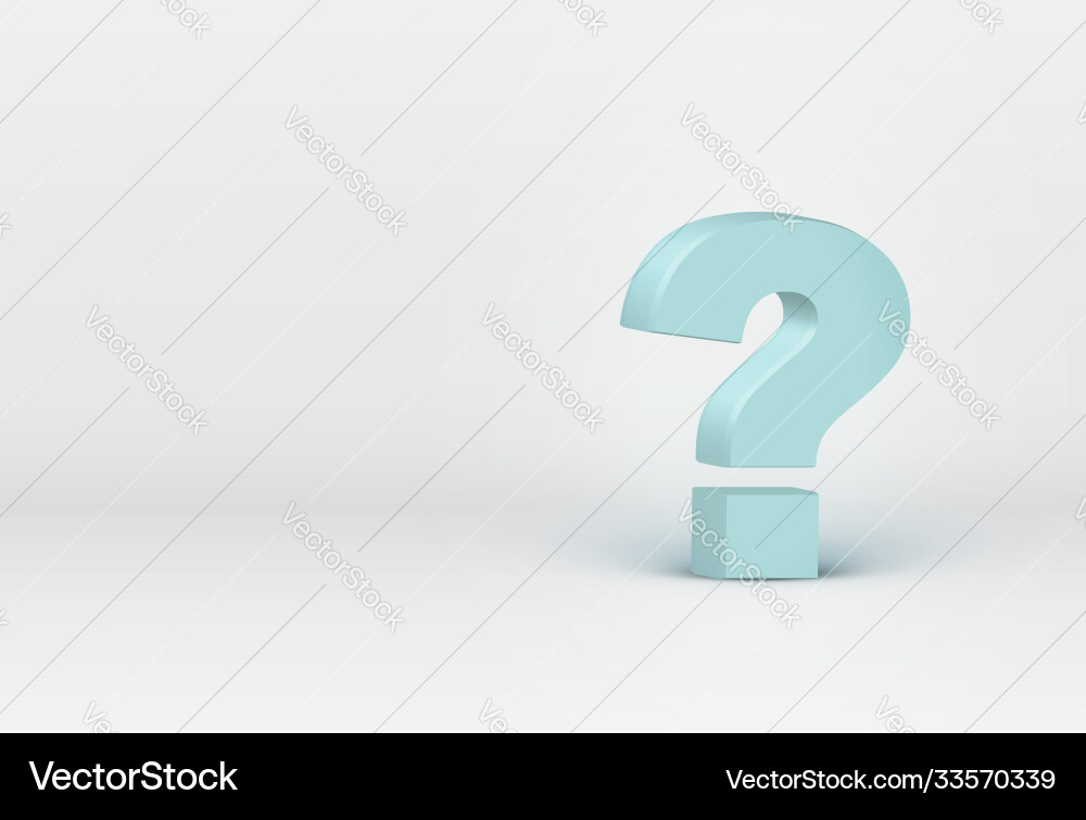 High detailed turquoise question mark Royalty Free Vector