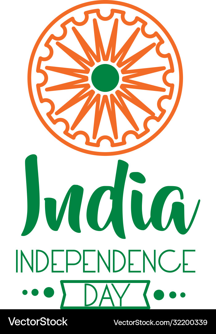 Independence day india celebration with ashoka Vector Image