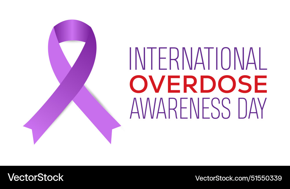 International overdose awareness day Royalty Free Vector