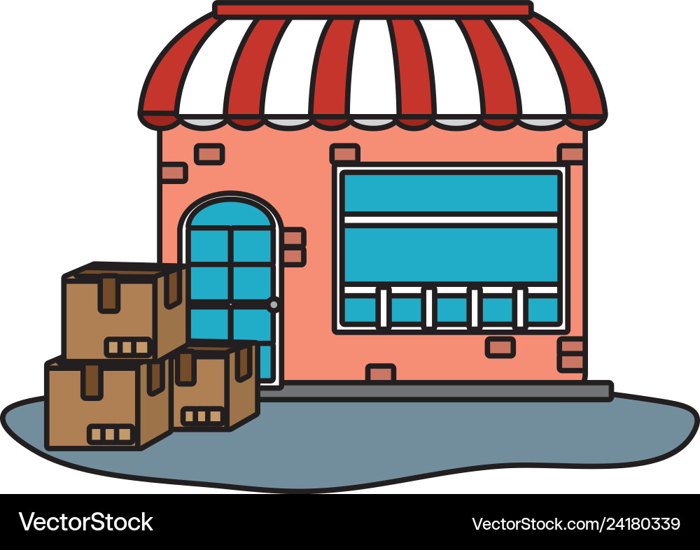 Shopping store cartoon Royalty Free Vector Image