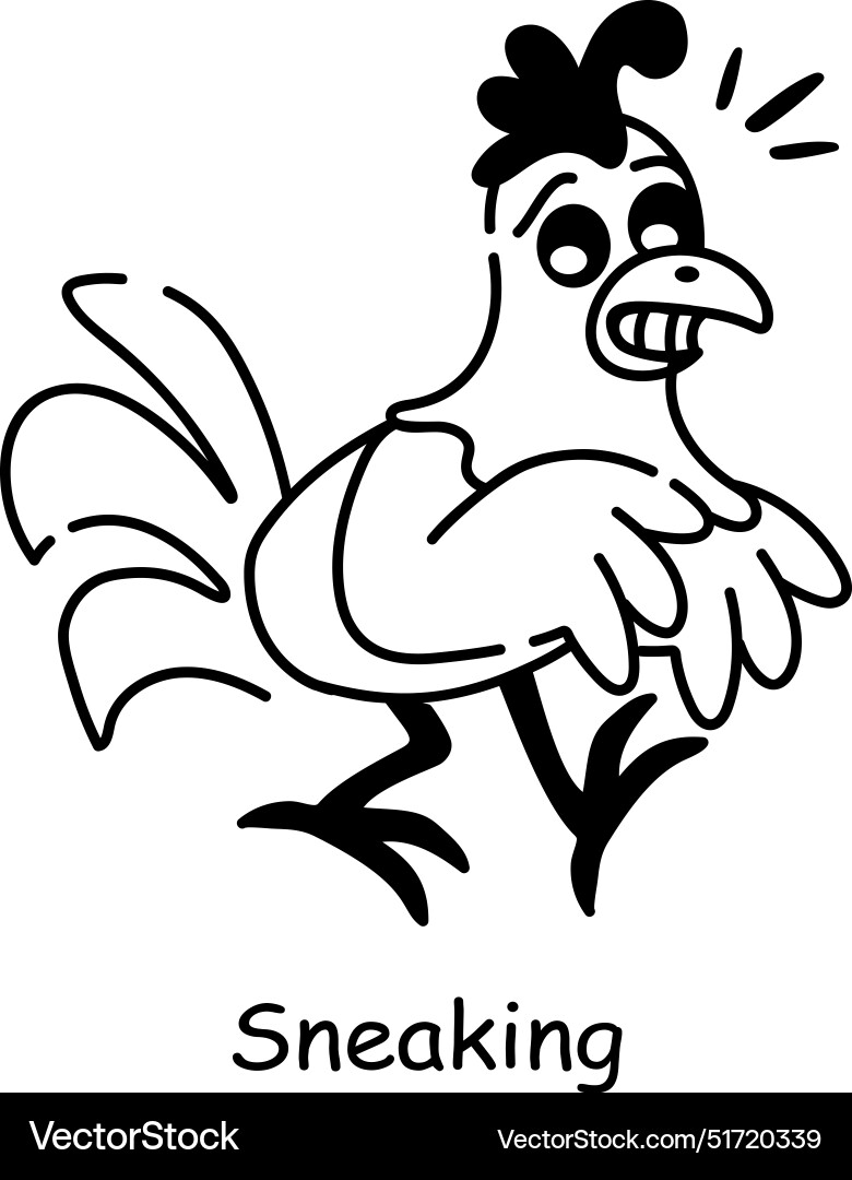 Sneaking Royalty Free Vector Image - VectorStock