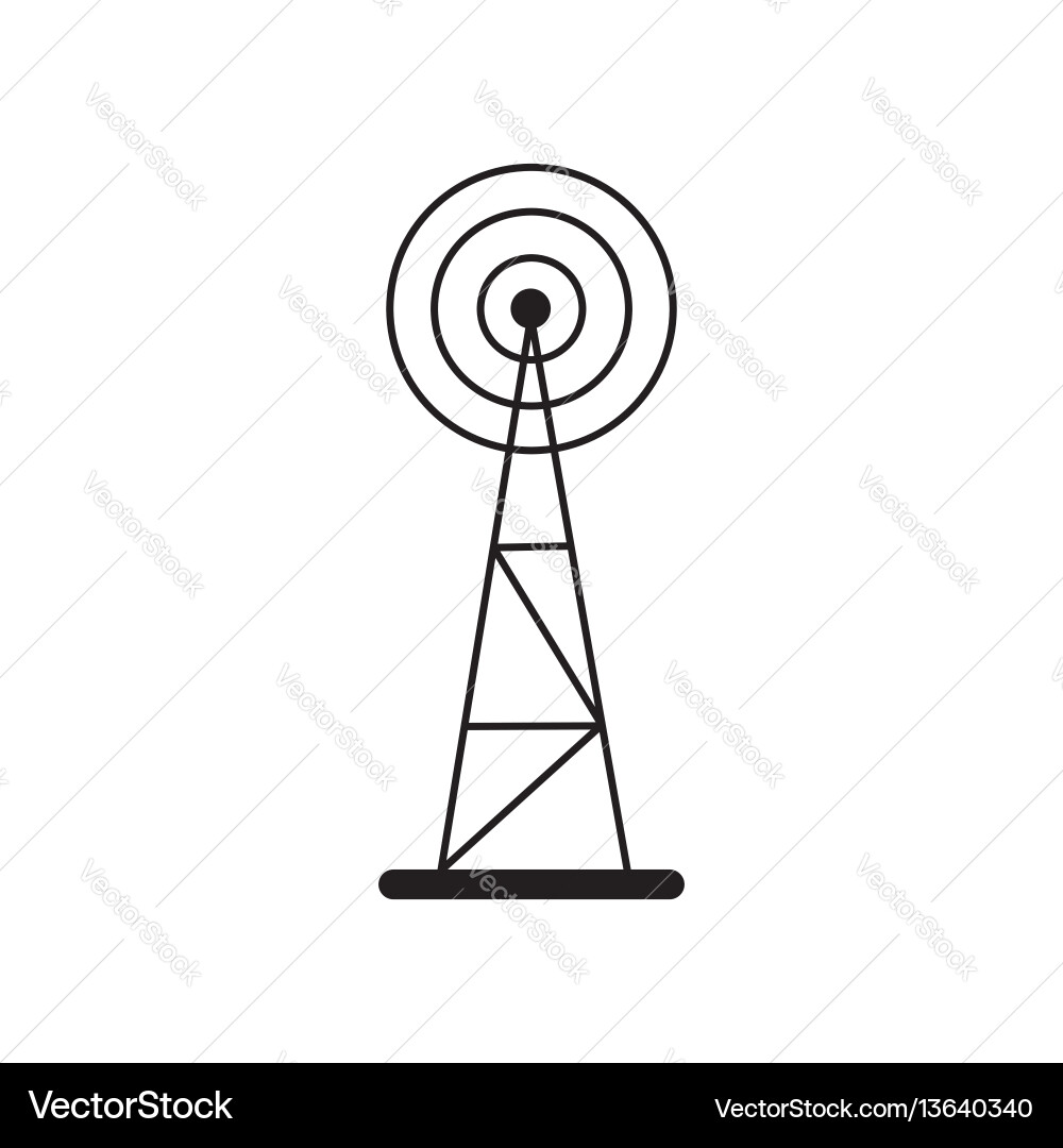 Cellular Network Tower Icon Royalty Free Vector Image