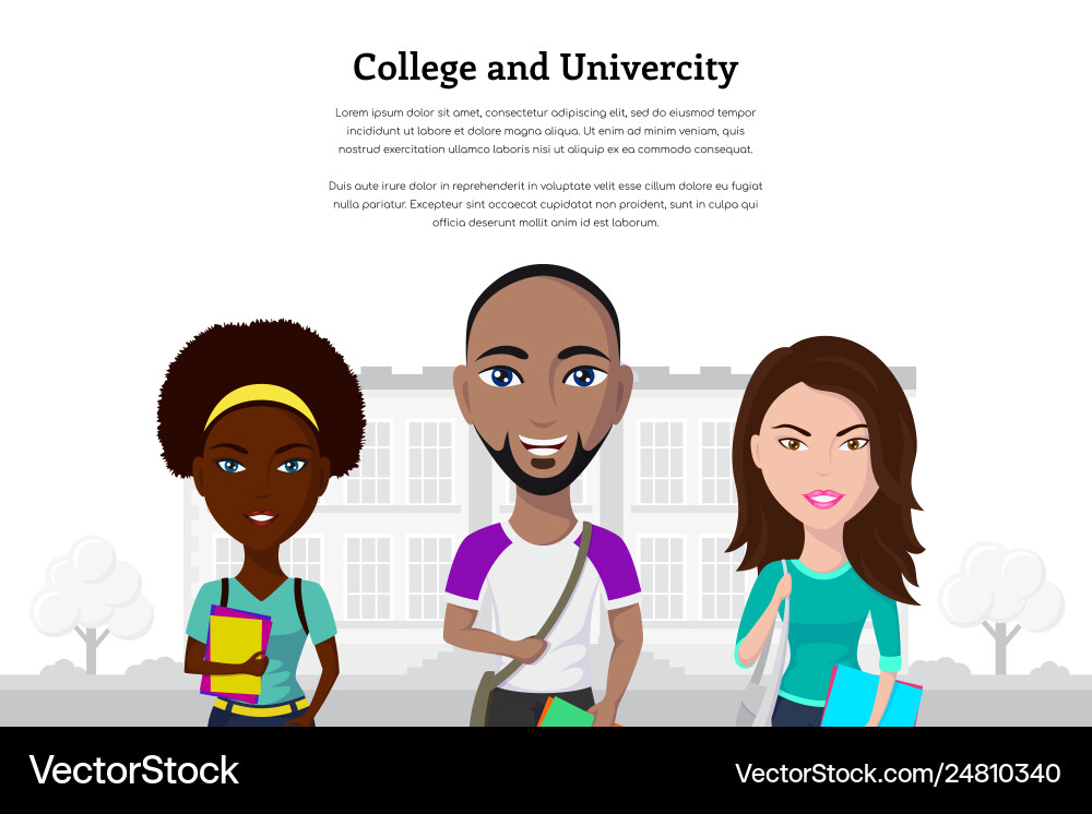 College and univercity – Royalty-Free Vector | VectorStock