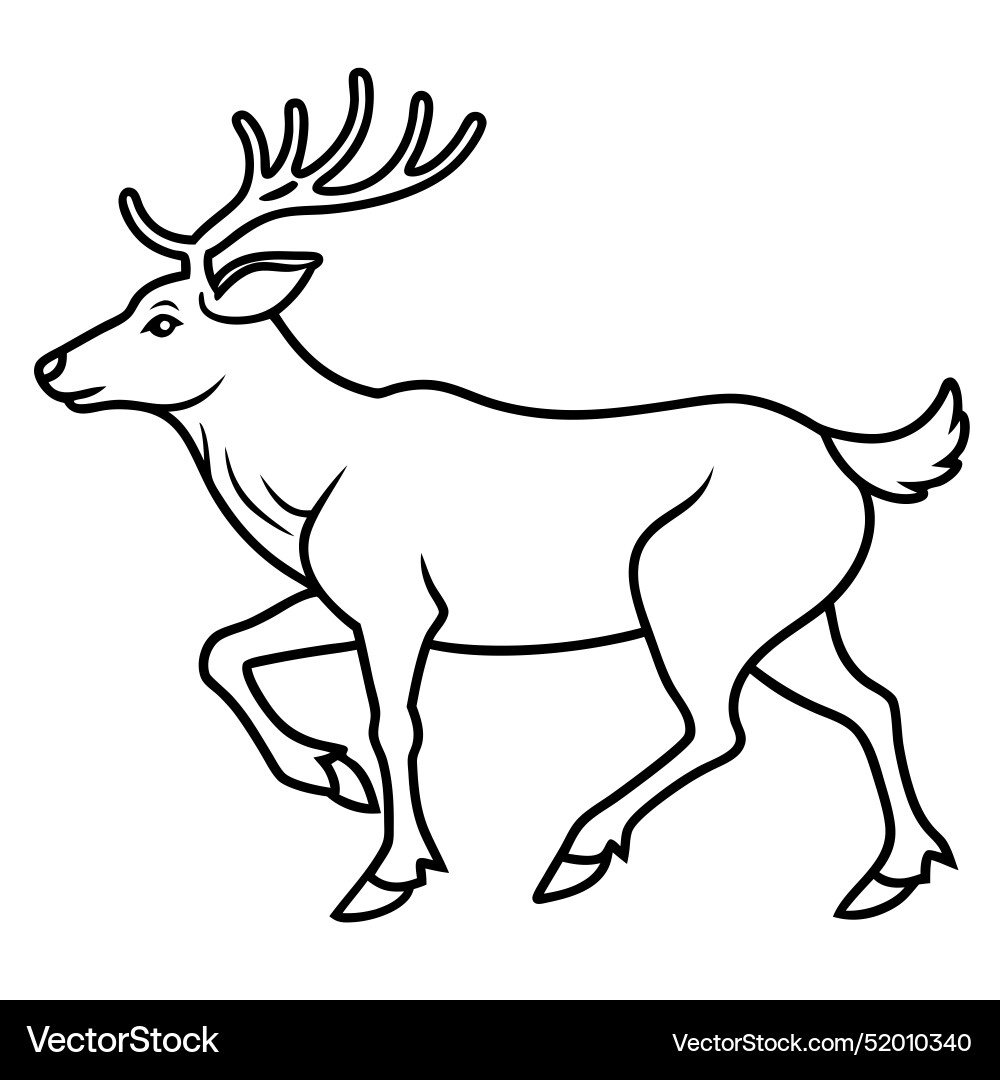 Elk runs icon Royalty Free Vector Image - VectorStock