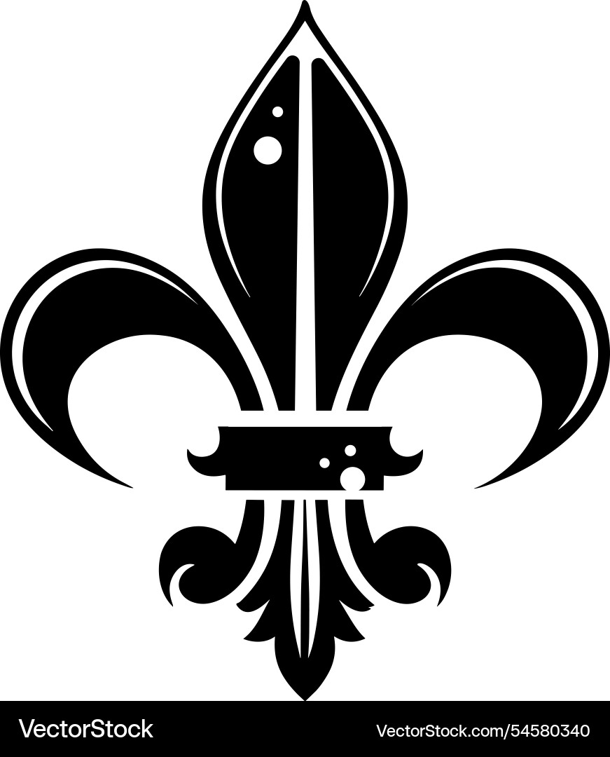 Fleur de lis heraldic icon Royalty Free Vector Image