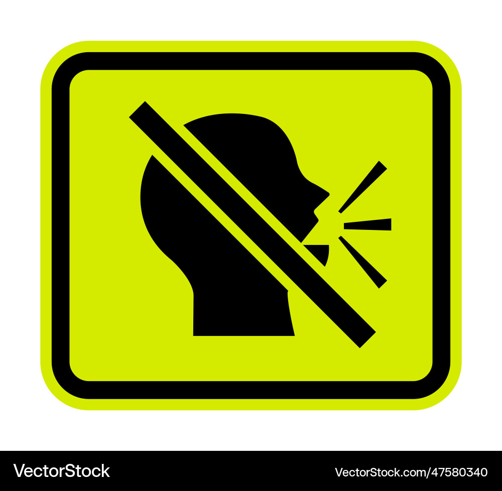 Keep silence symbol on white background Royalty Free Vector