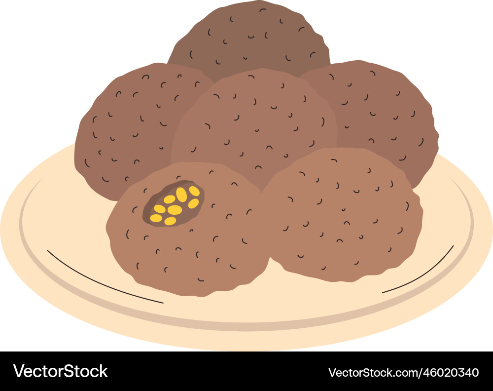 Pani puri indian food Royalty Free Vector Image