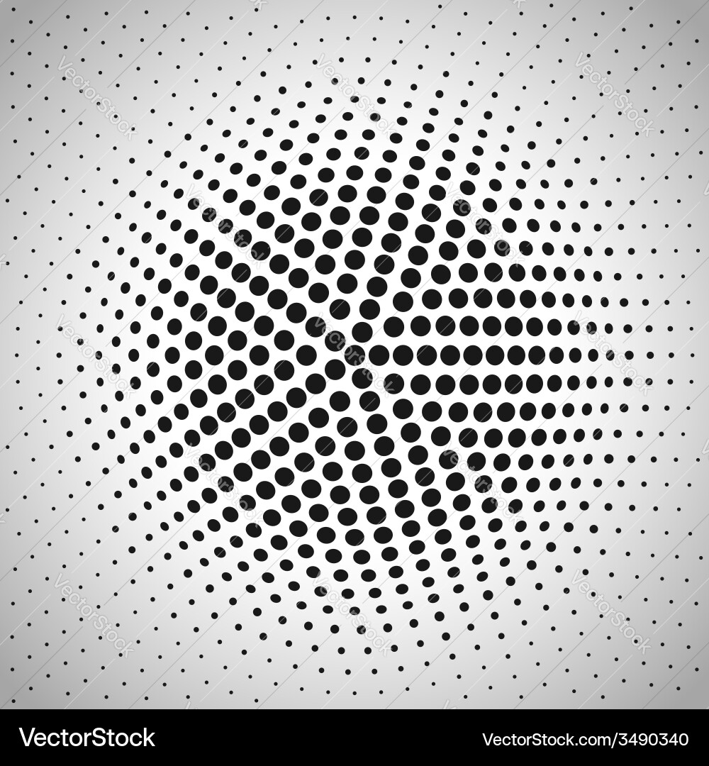 Radial Halftone Pattern Royalty Free Vector Image