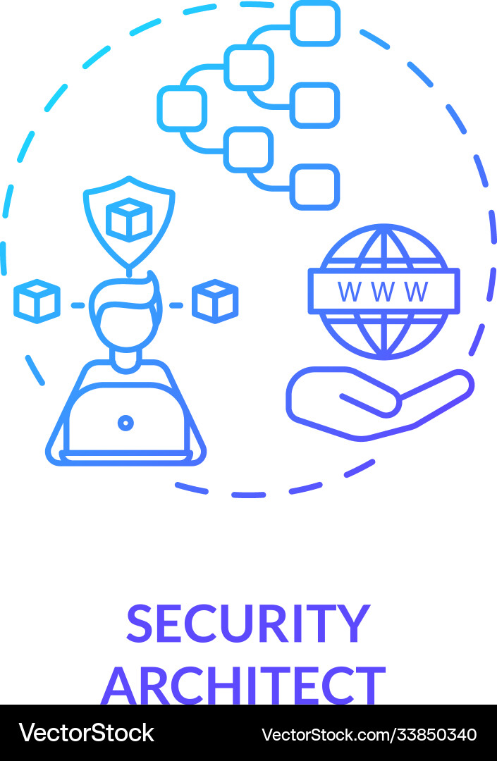 Security architect concept icon Royalty Free Vector Image