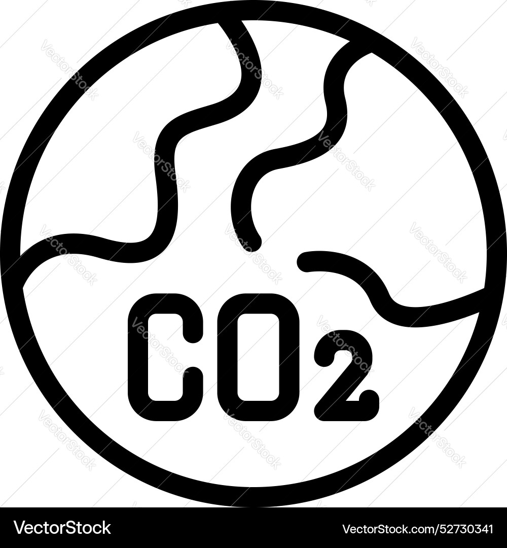 Co2 emission increasing global warming planet Vector Image