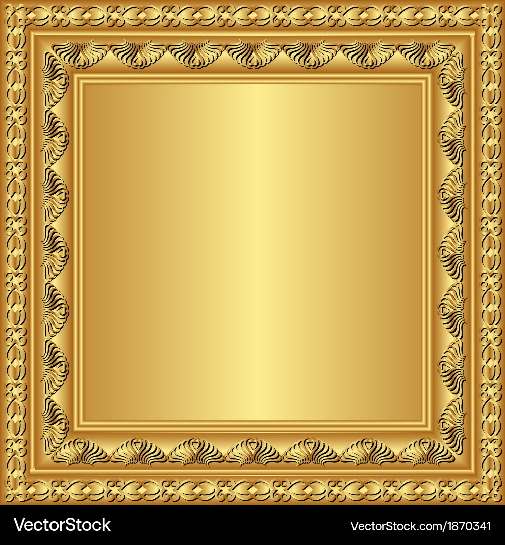 Golden frame Royalty Free Vector Image - VectorStock