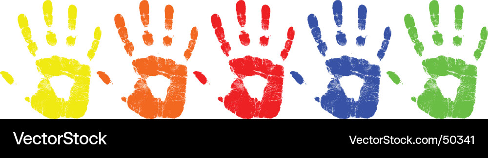 Hand print Royalty Free Vector Image - VectorStock