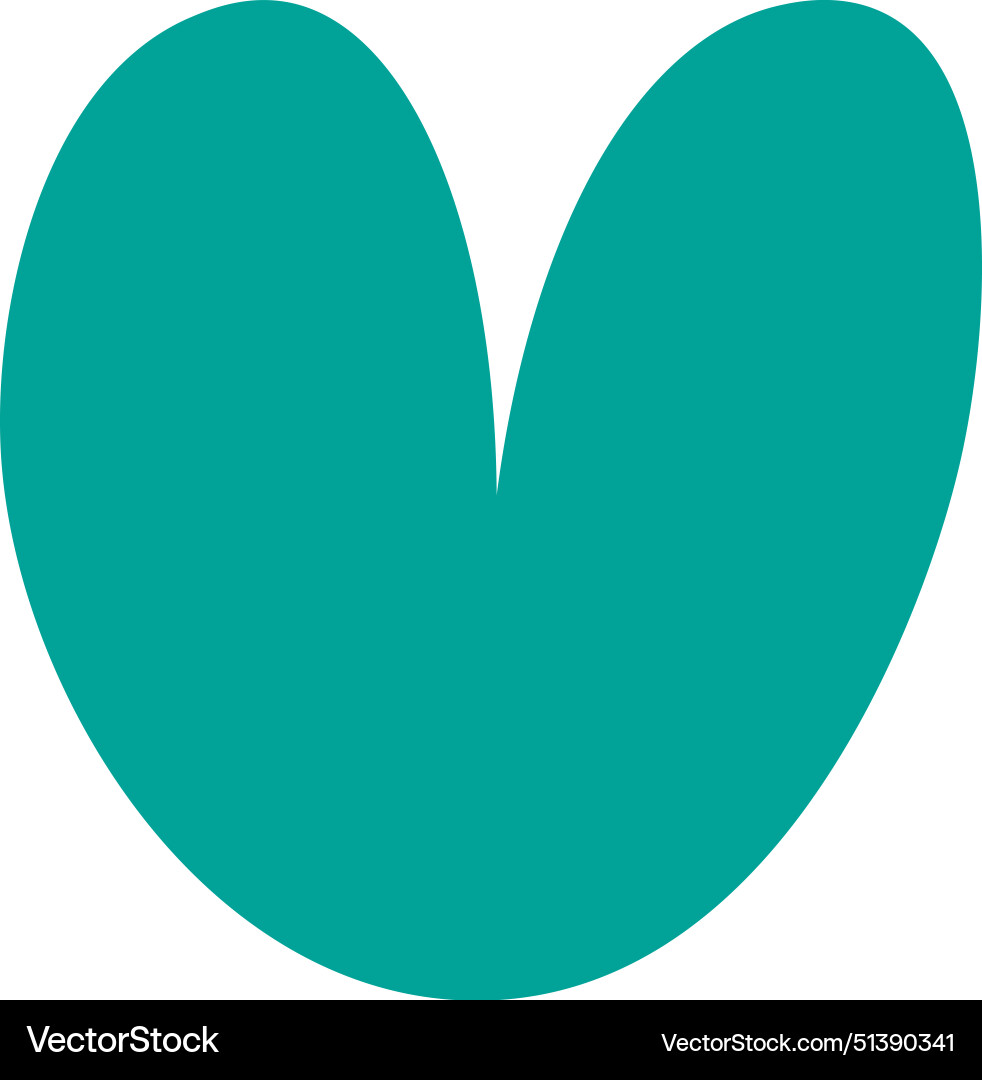 Heart shape silhouette Royalty Free Vector Image