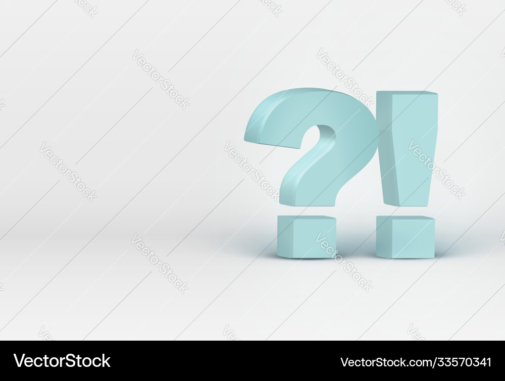 High detailed interrobang Royalty Free Vector Image
