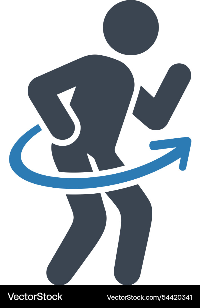 Hula hoop fitness activity icon Royalty Free Vector Image