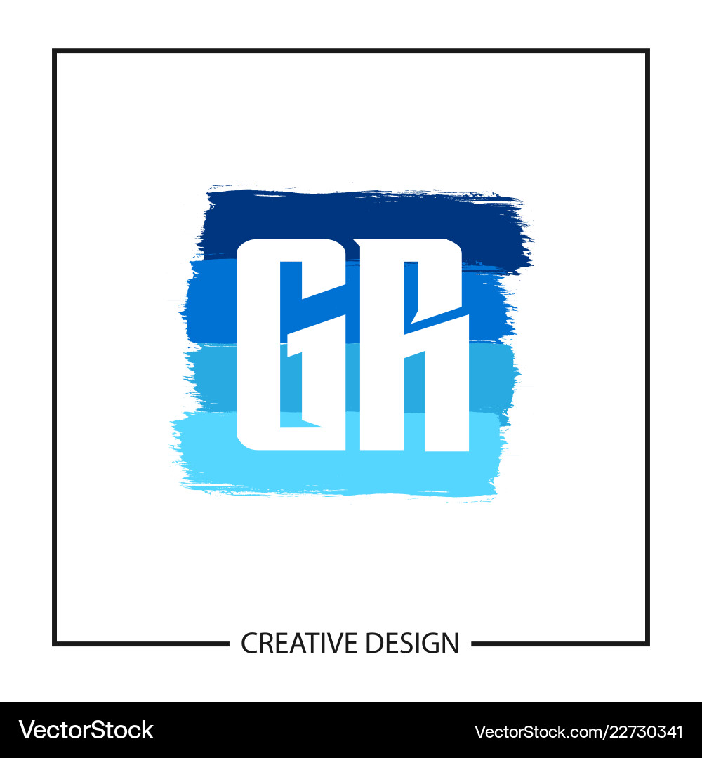 Initial letter gr logo template design Royalty Free Vector