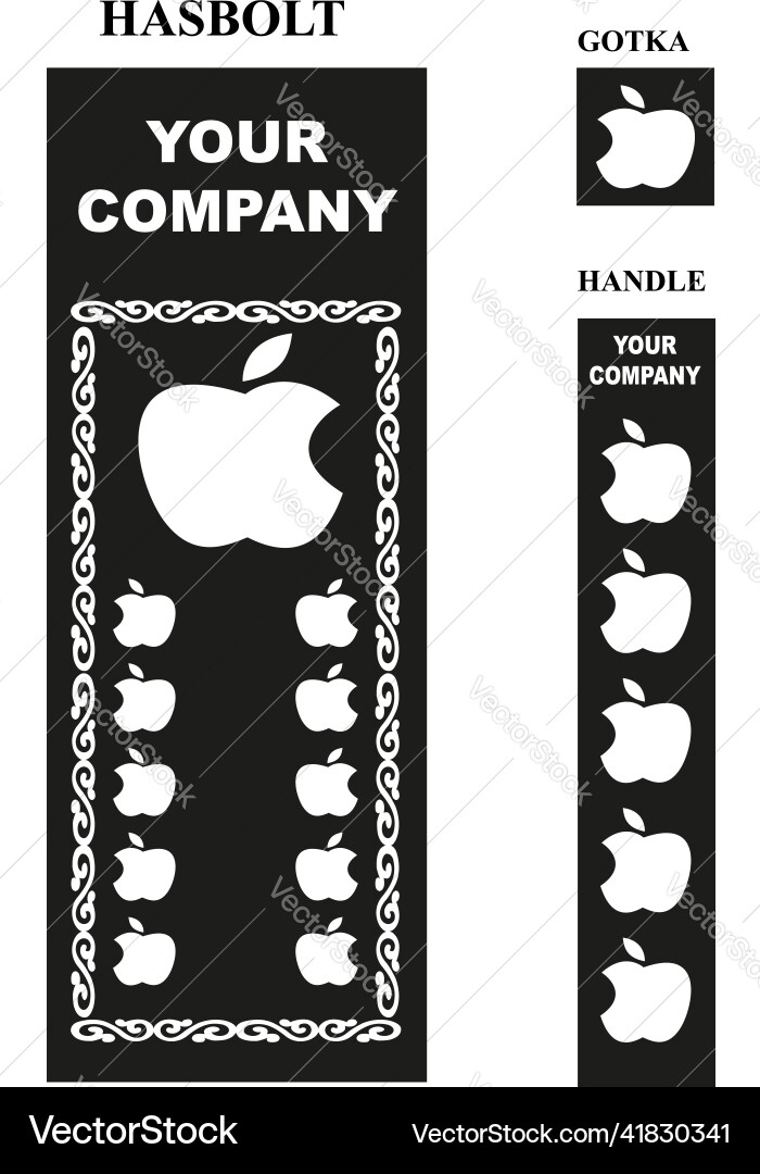 Laser marking design hasbolt handle and gotka Vector Image