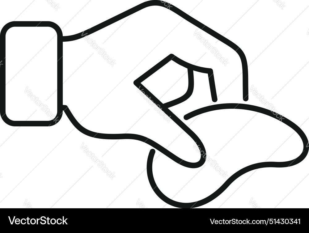 Line art of hand pouring liquid Royalty Free Vector Image