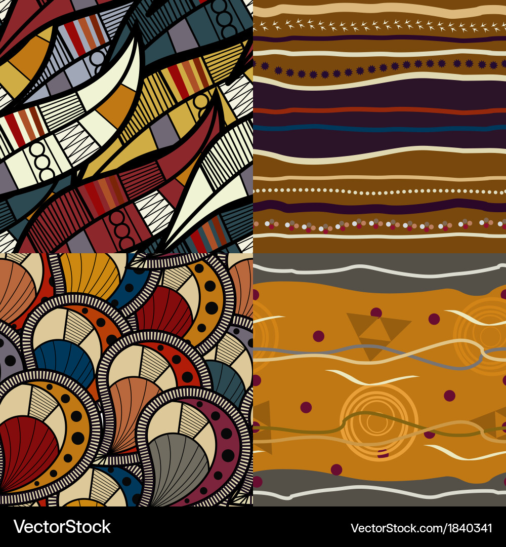Set of african seamless patterns Royalty Free Vector Image