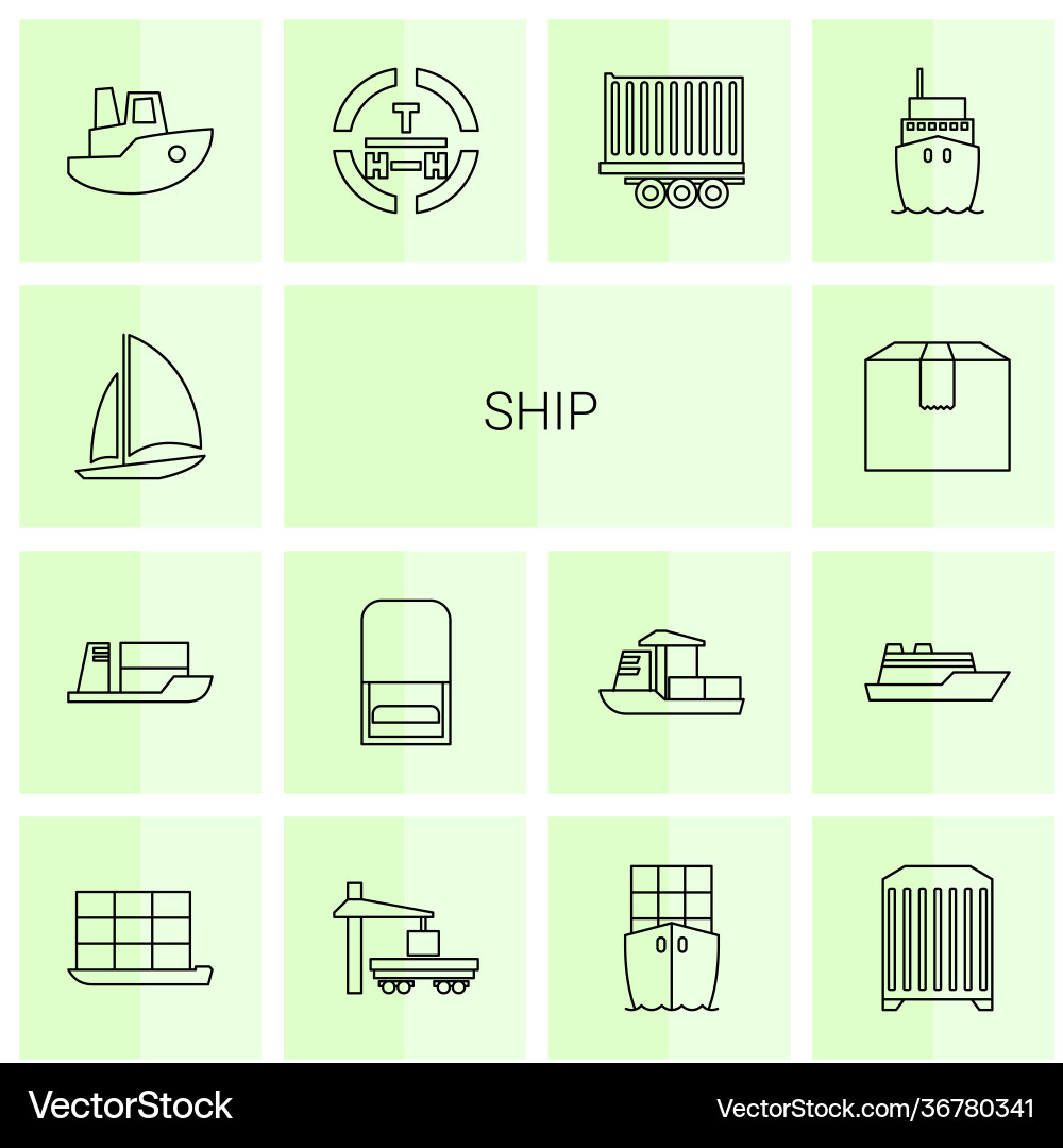 Ship icons Royalty Free Vector Image - VectorStock