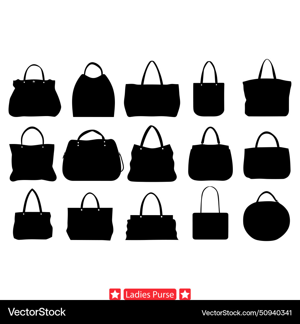 Sleek and trendy handbag designs elevate Vector Image