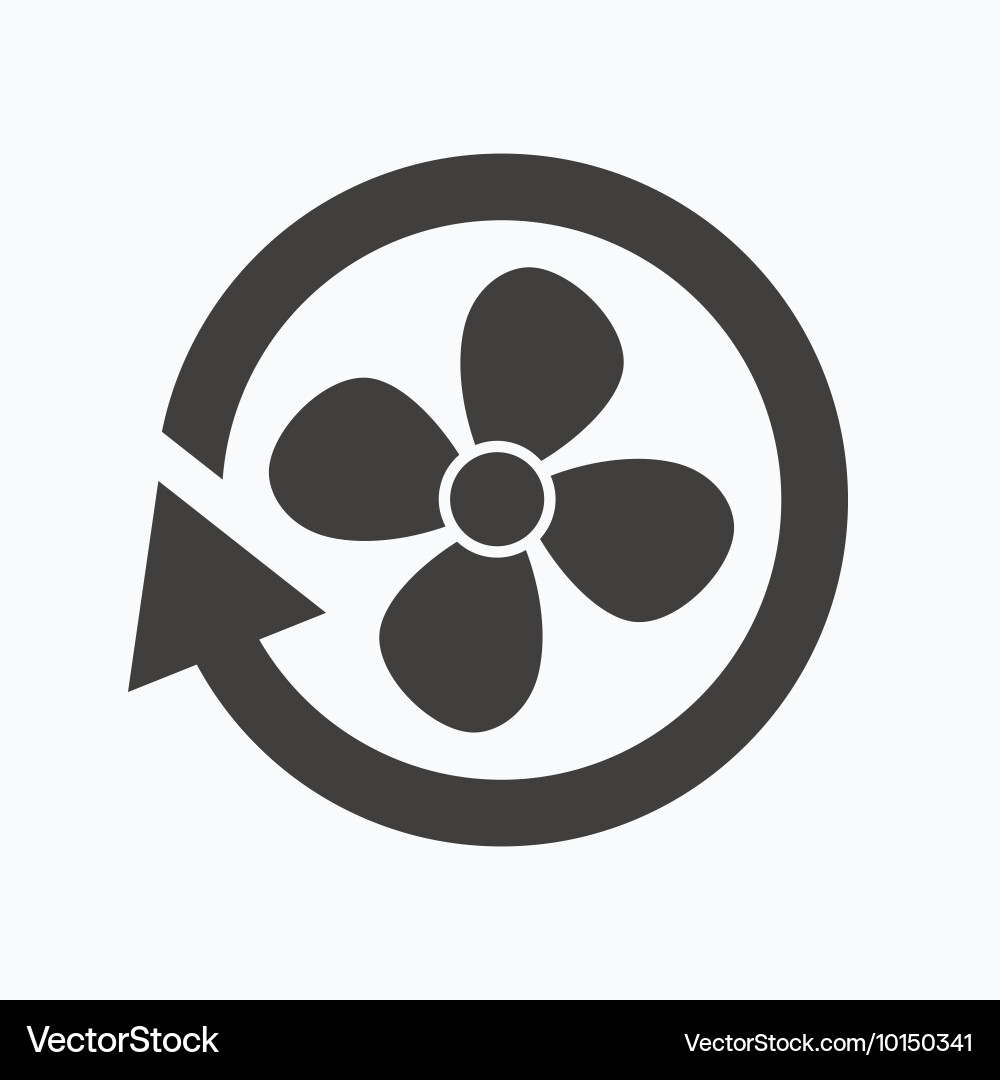 Ventilation icon air ventilator or fan sign Vector Image