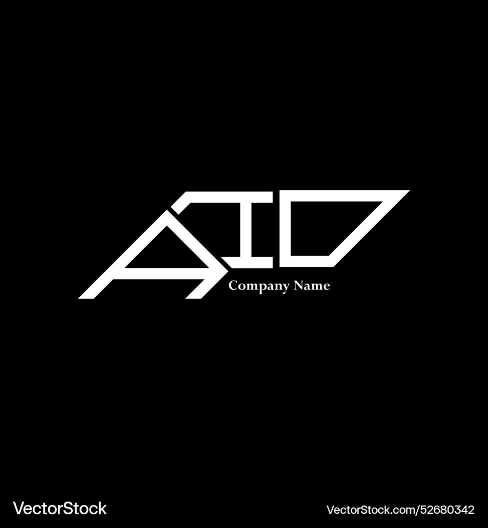 Aio logo design simple and modern Royalty Free Vector Image