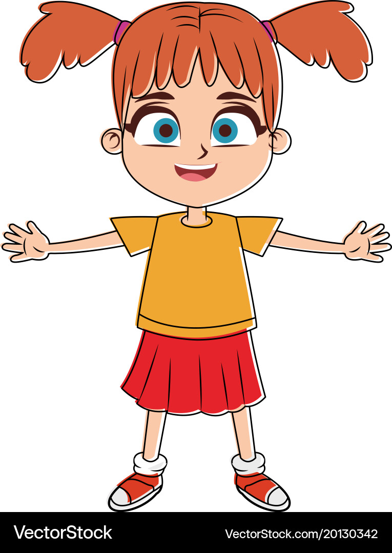Beautiful girl cartoon Royalty Free Vector Image
