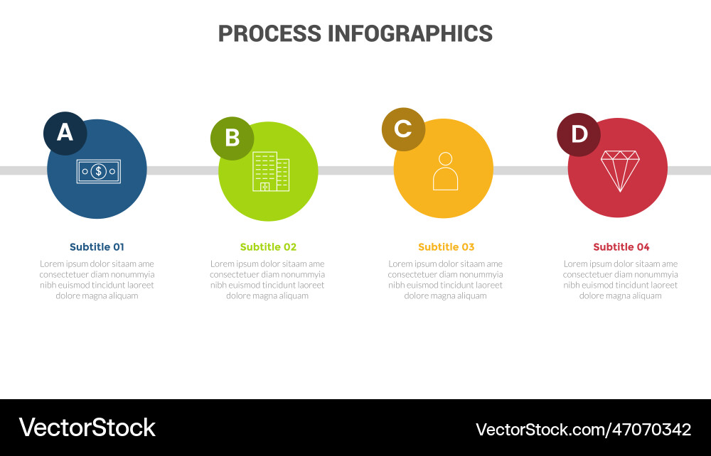 Business process stage infographics template Vector Image