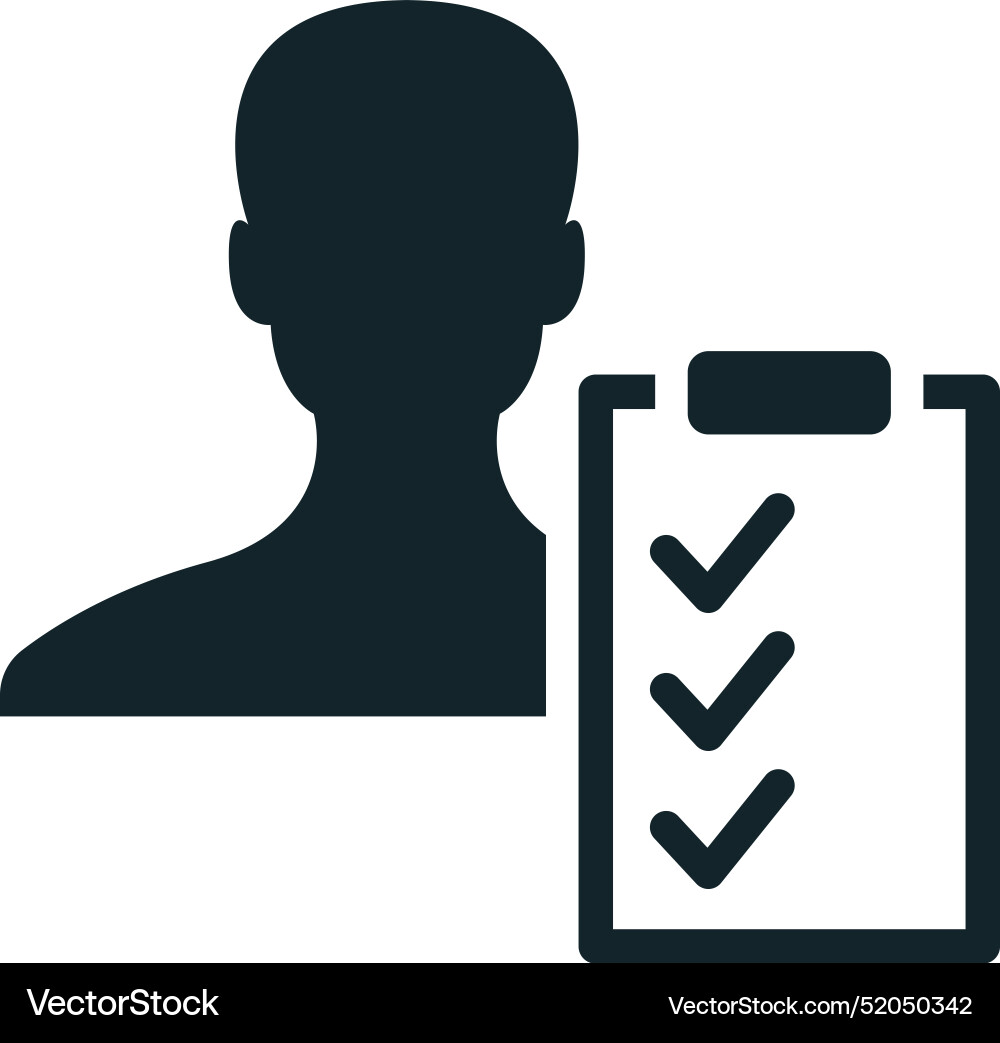 Businessman completing tasks on clipboard Vector Image