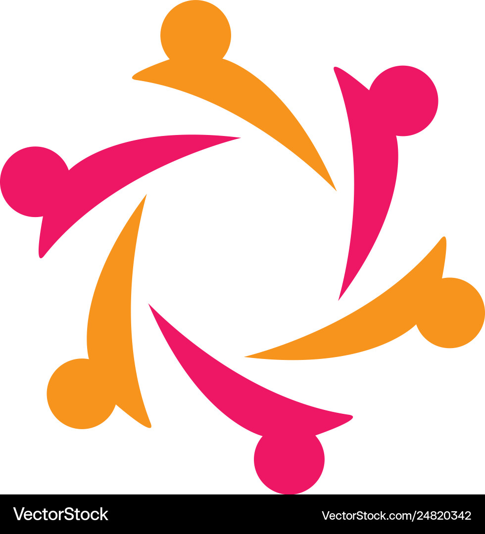 Community care symbol design Royalty Free Vector Image