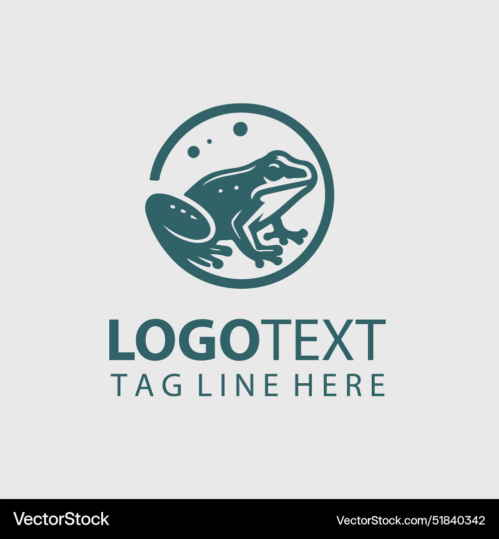 Frog logo Royalty Free Vector Image - VectorStock