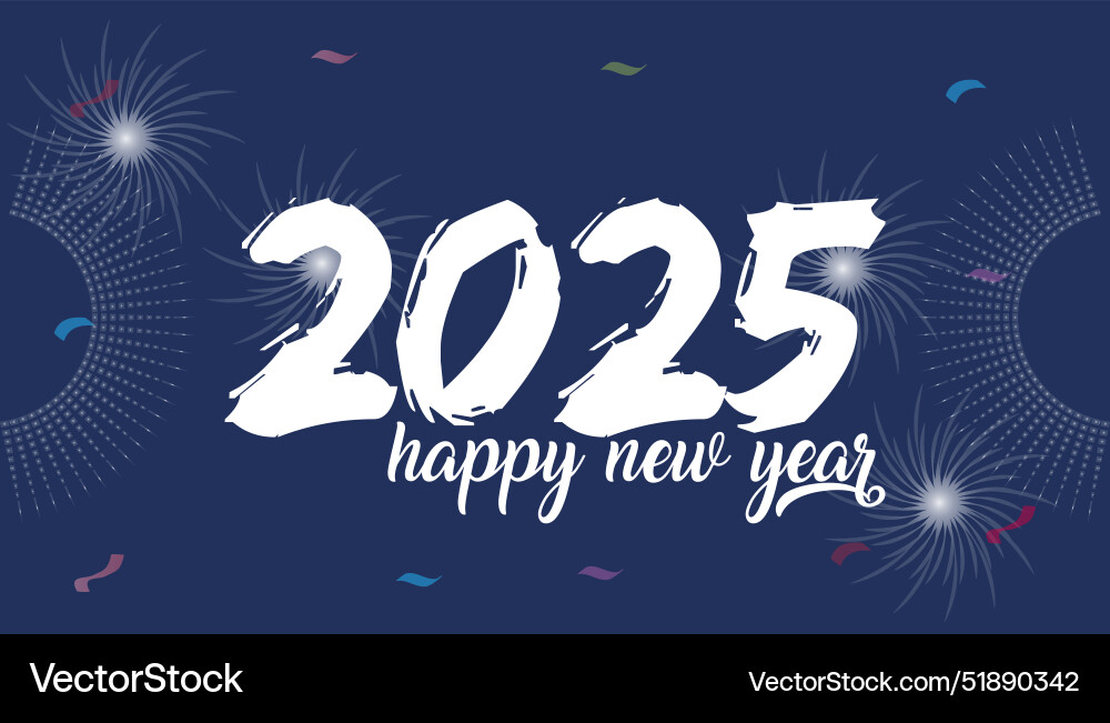 Happy new year 2025 Royalty Free Vector Image - VectorStock