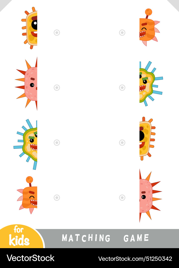 Matching game educational for children match Vector Image