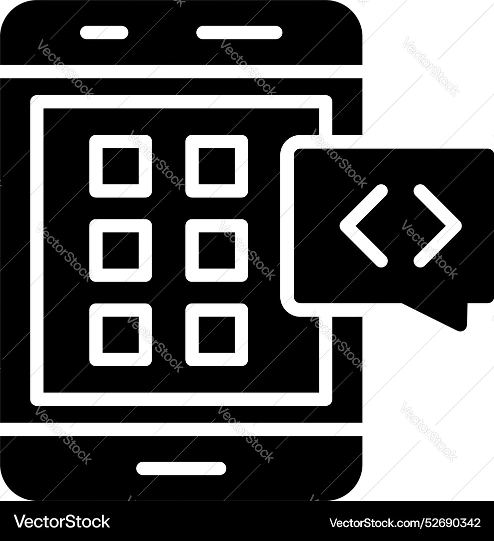 Mobile application icon Royalty Free Vector Image