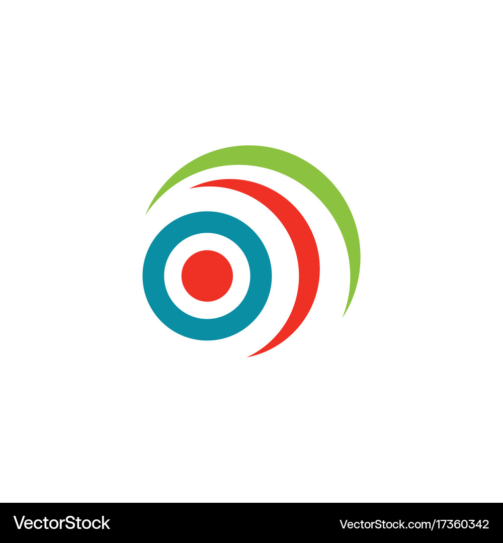 Optic eye color logo Royalty Free Vector Image