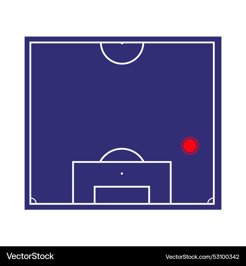 Right back or football defender player position Vector Image