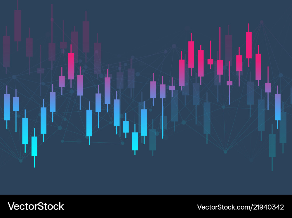 Stock market or forex trading graph chart Vector Image