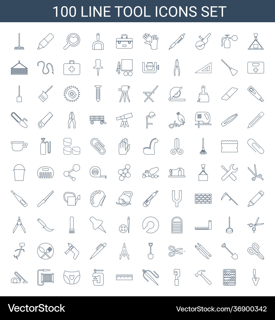 Werkzeug-Icons Lizenzfreies Vektorbild - VectorStock
